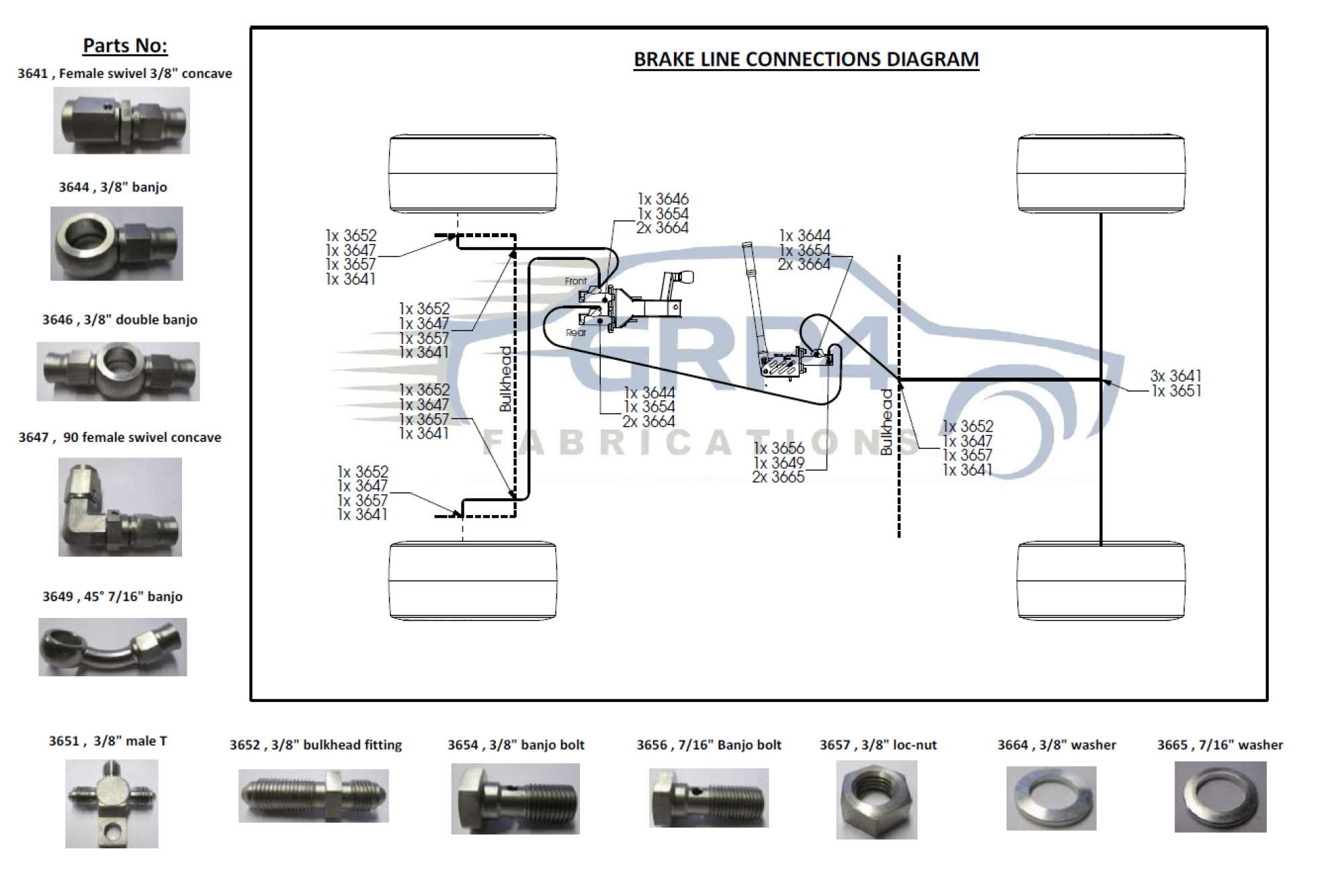 Brake Line Fitting Kit *P
