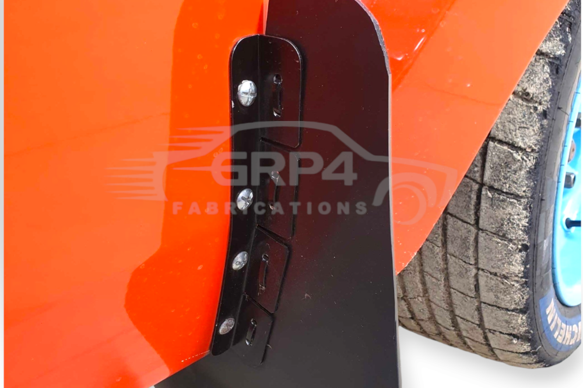 ALLOY LONG MUDFLAP BRACKET BLACK