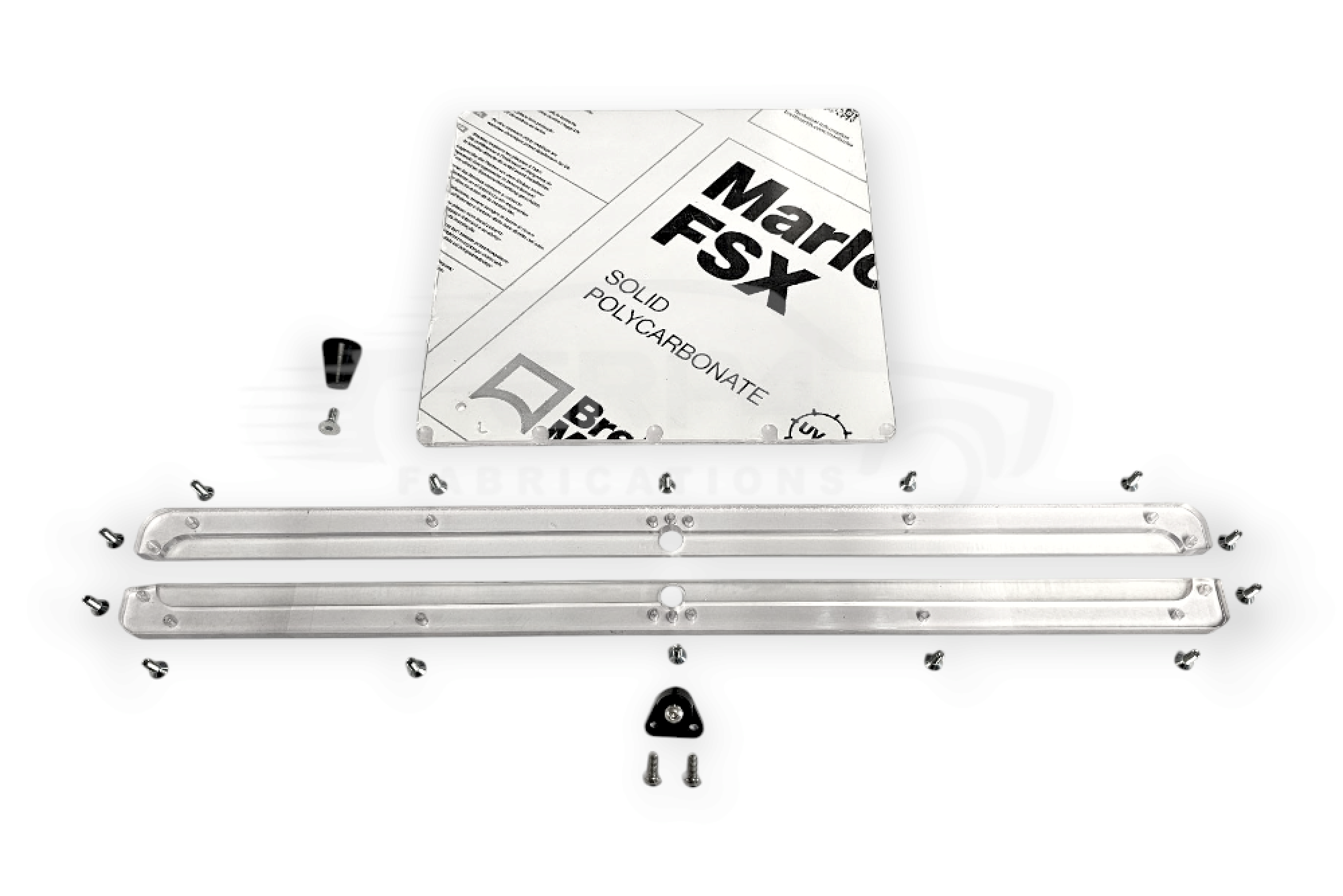 Polycarbonate Window Slider kit Left hand side clear