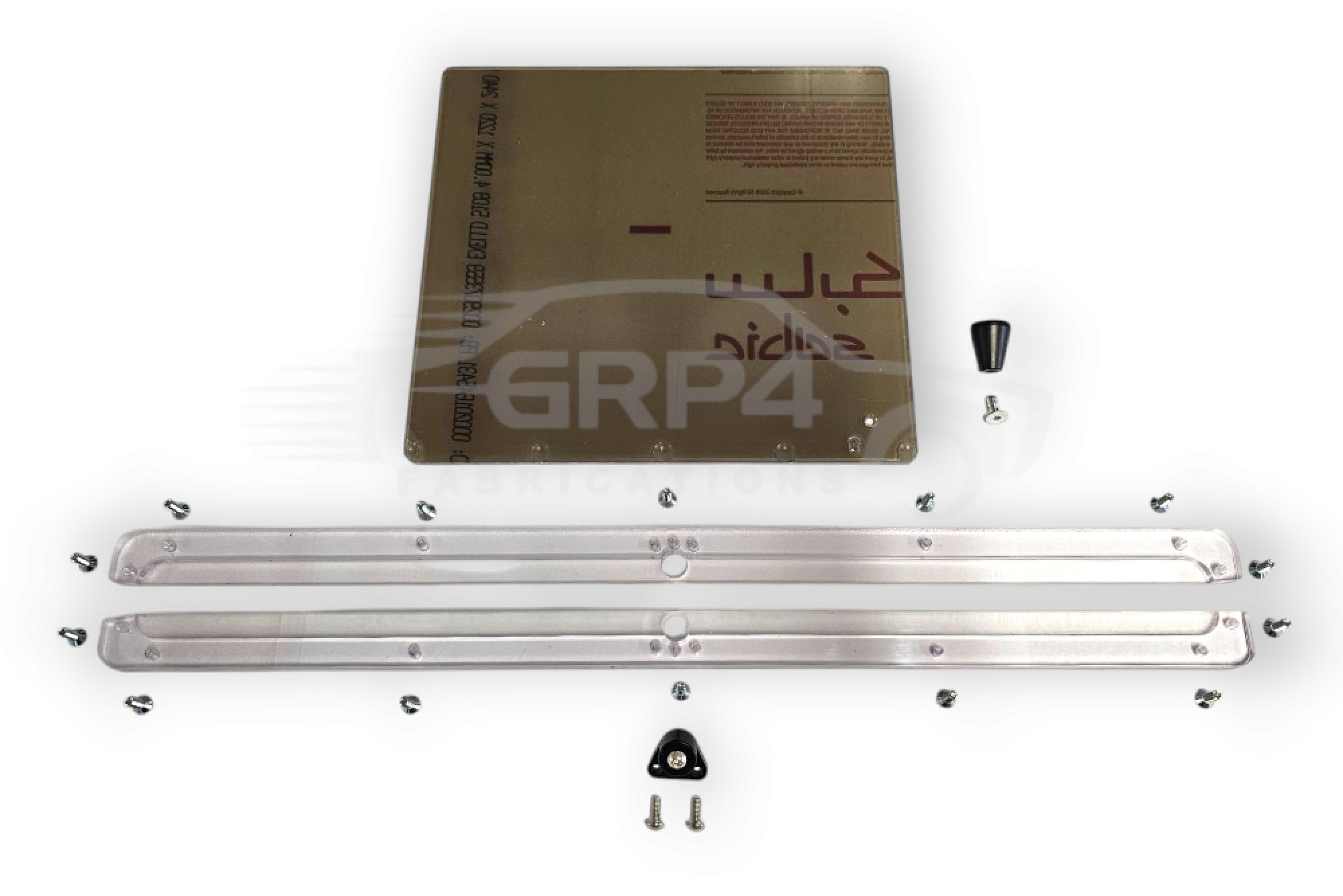 Polycarbonate Window Slider kit Right hand side tinted